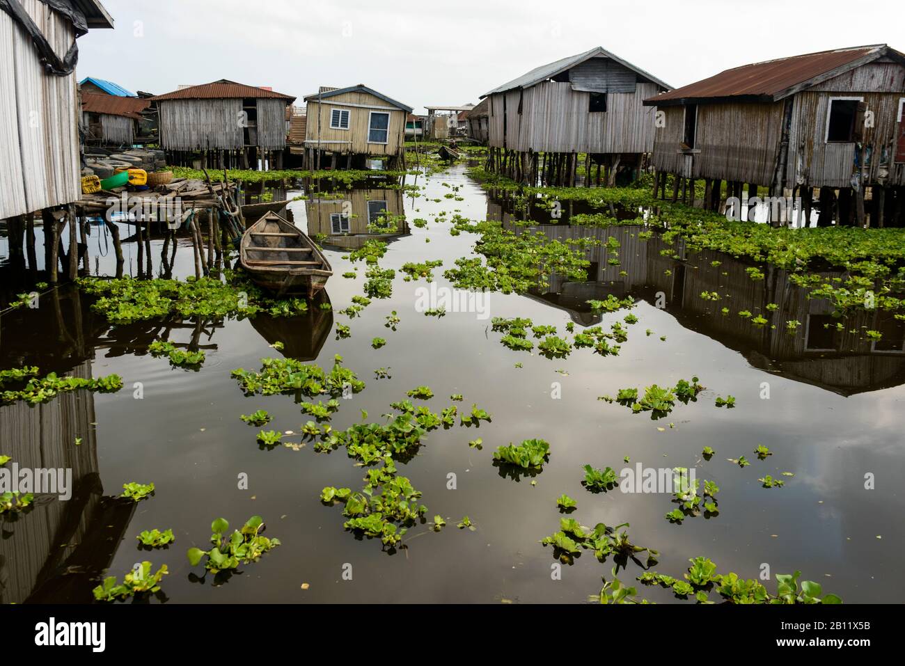 The floating village of Ganvié, Benin, Africa Stock Photo - Alamy
