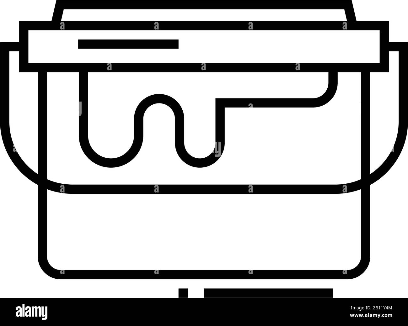 Color box line icon, concept sign, outline vector illustration, linear ...