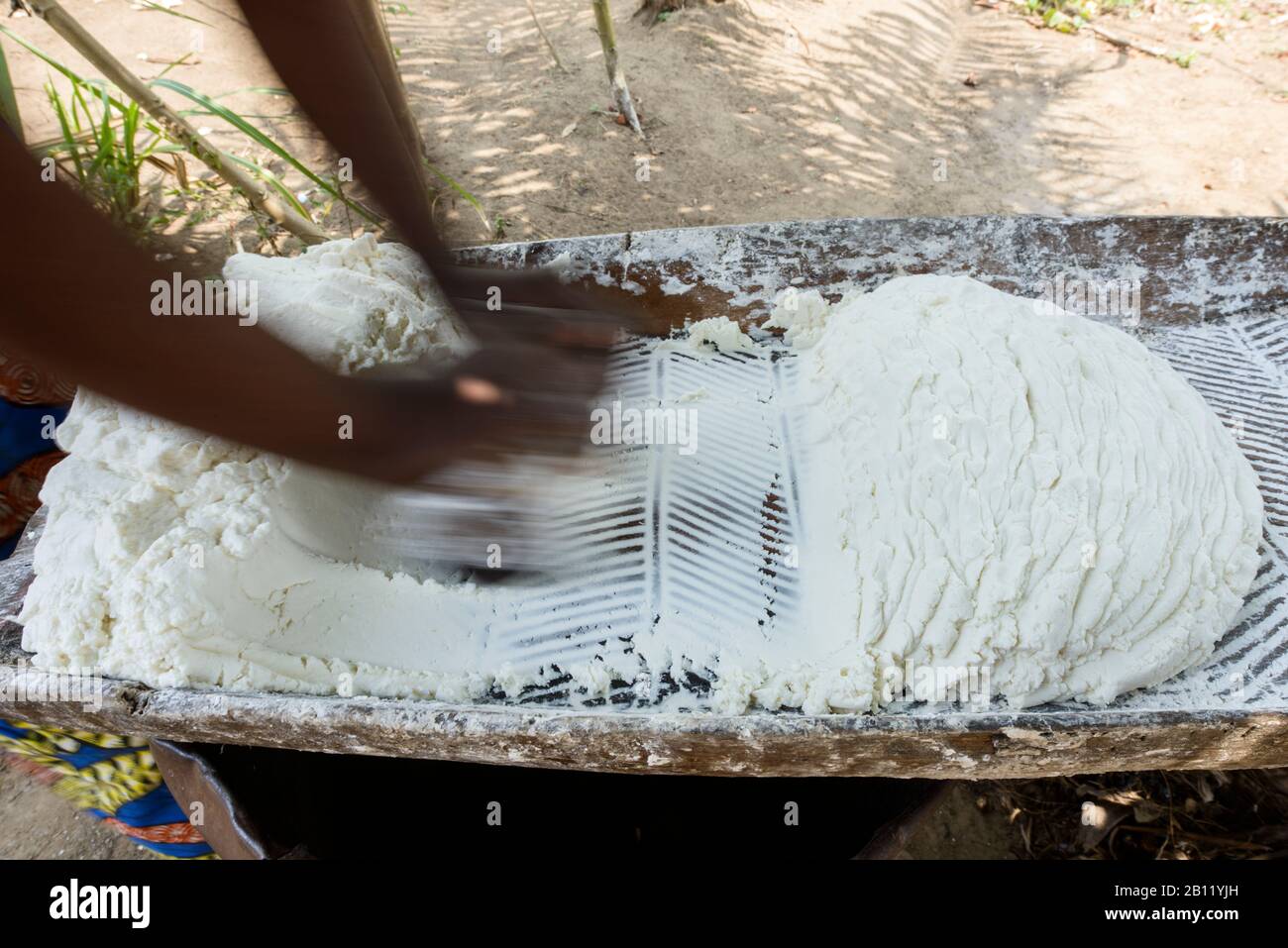 Woman preparing food, Democratic Republic of the Congo, Africa Stock ...