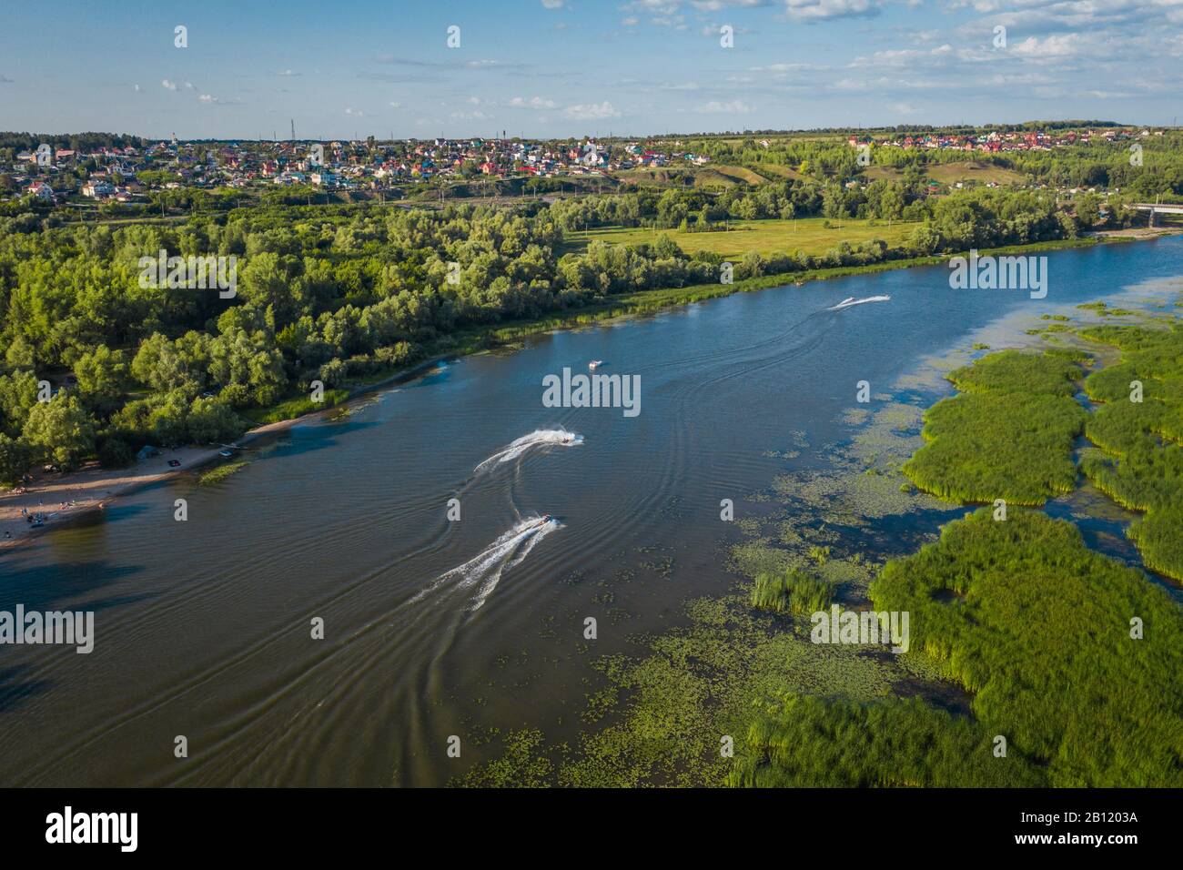 Fishing island aerial Stock Photo - Alamy