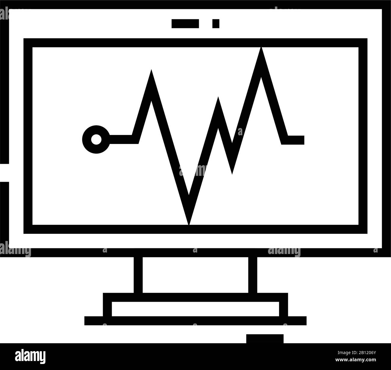 Cardiogram line icon, concept sign, outline vector illustration, linear symbol Stock Vector ...