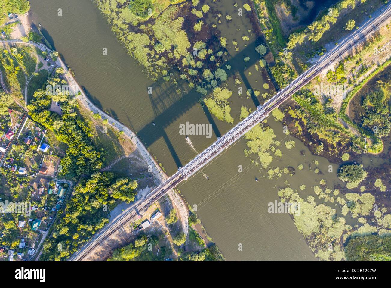 Bridge on river Stock Photo - Alamy