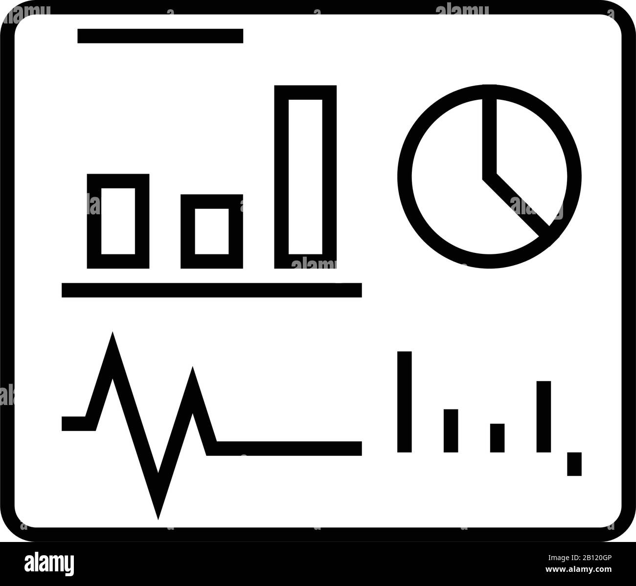 Chart info line icon, concept sign, outline vector illustration, linear ...