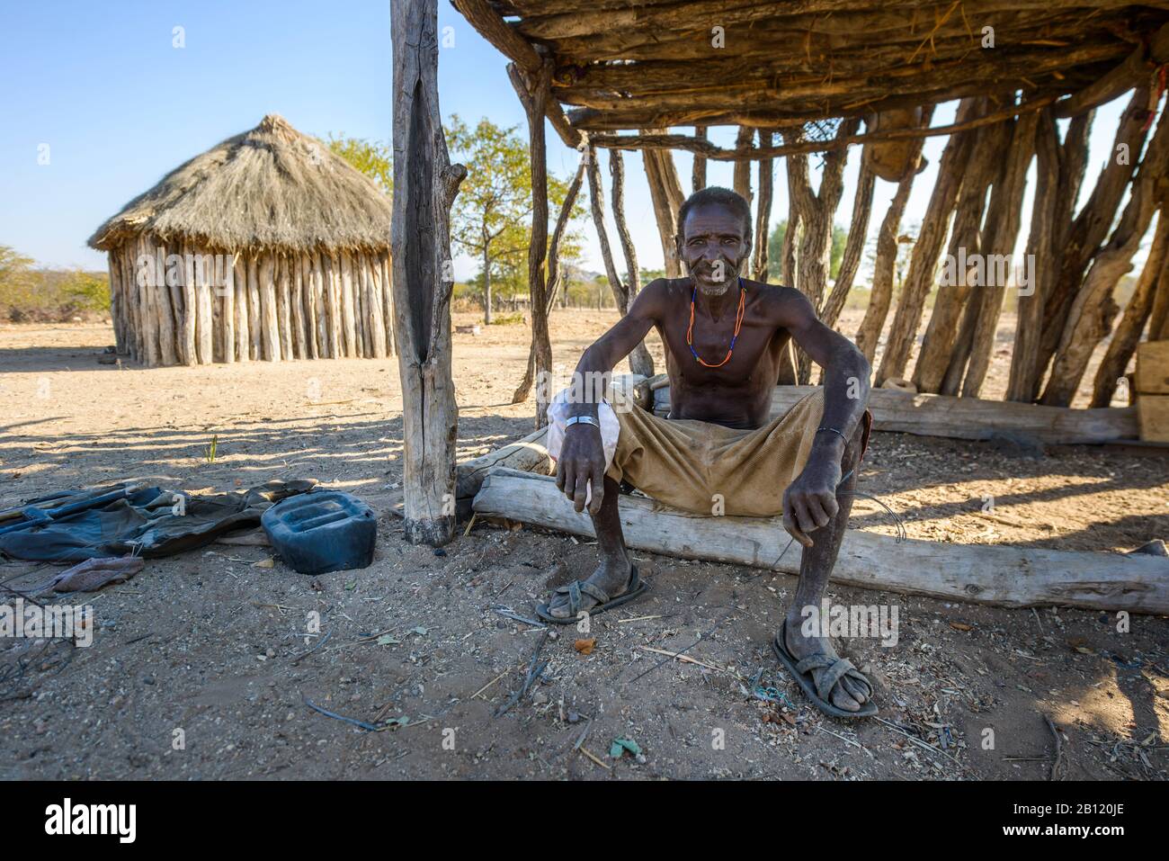 A man of the Mudimba people from the province of Cunene in southern ...