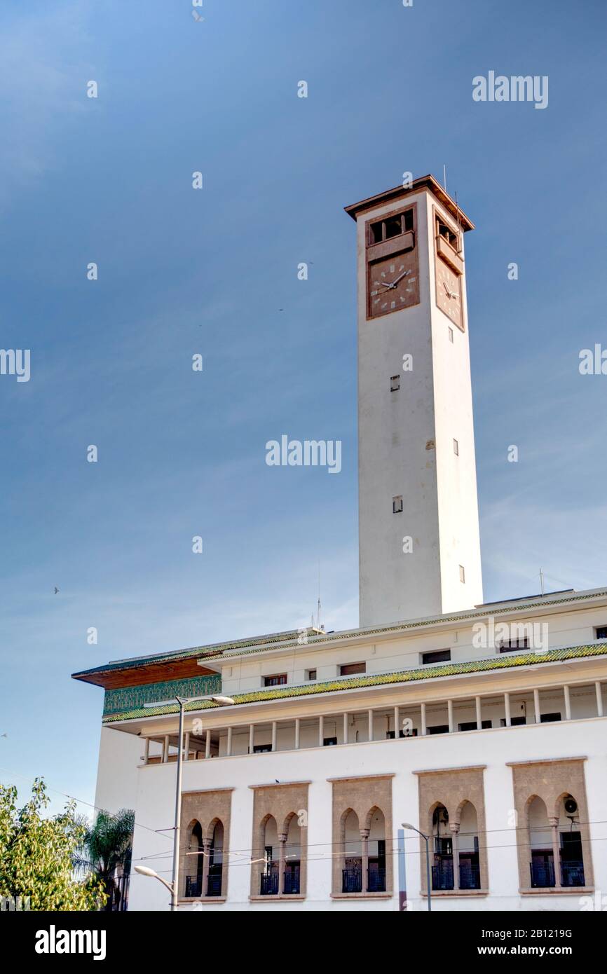 Casablanca Colonial architecture, Morocco Stock Photo - Alamy