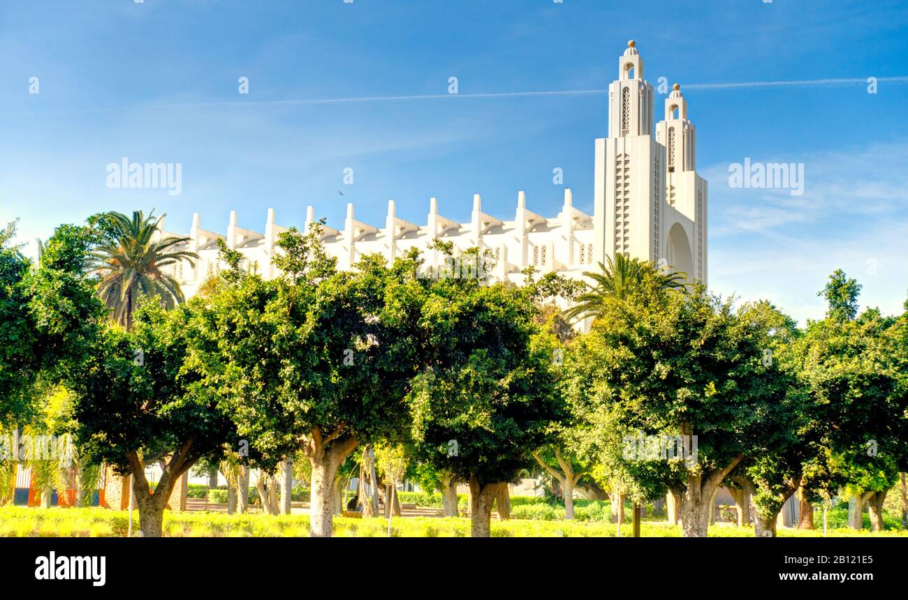 Casablanca Colonial architecture, Morocco Stock Photo - Alamy