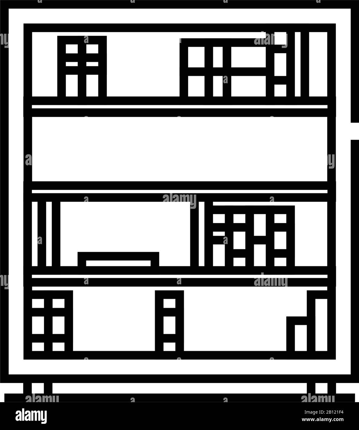 Class books line icon, concept sign, outline vector illustration ...