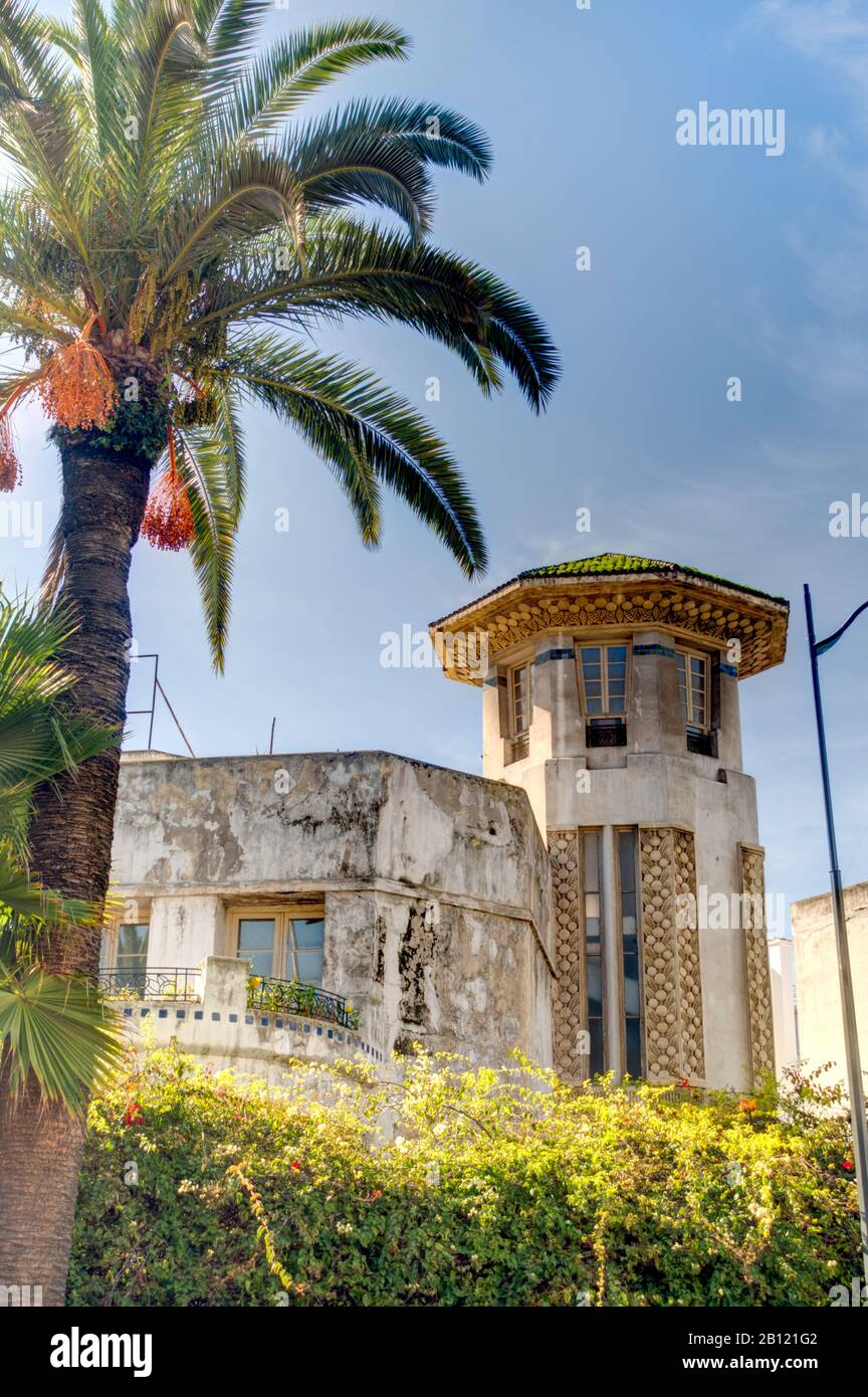 Casablanca Colonial architecture, Morocco Stock Photo - Alamy
