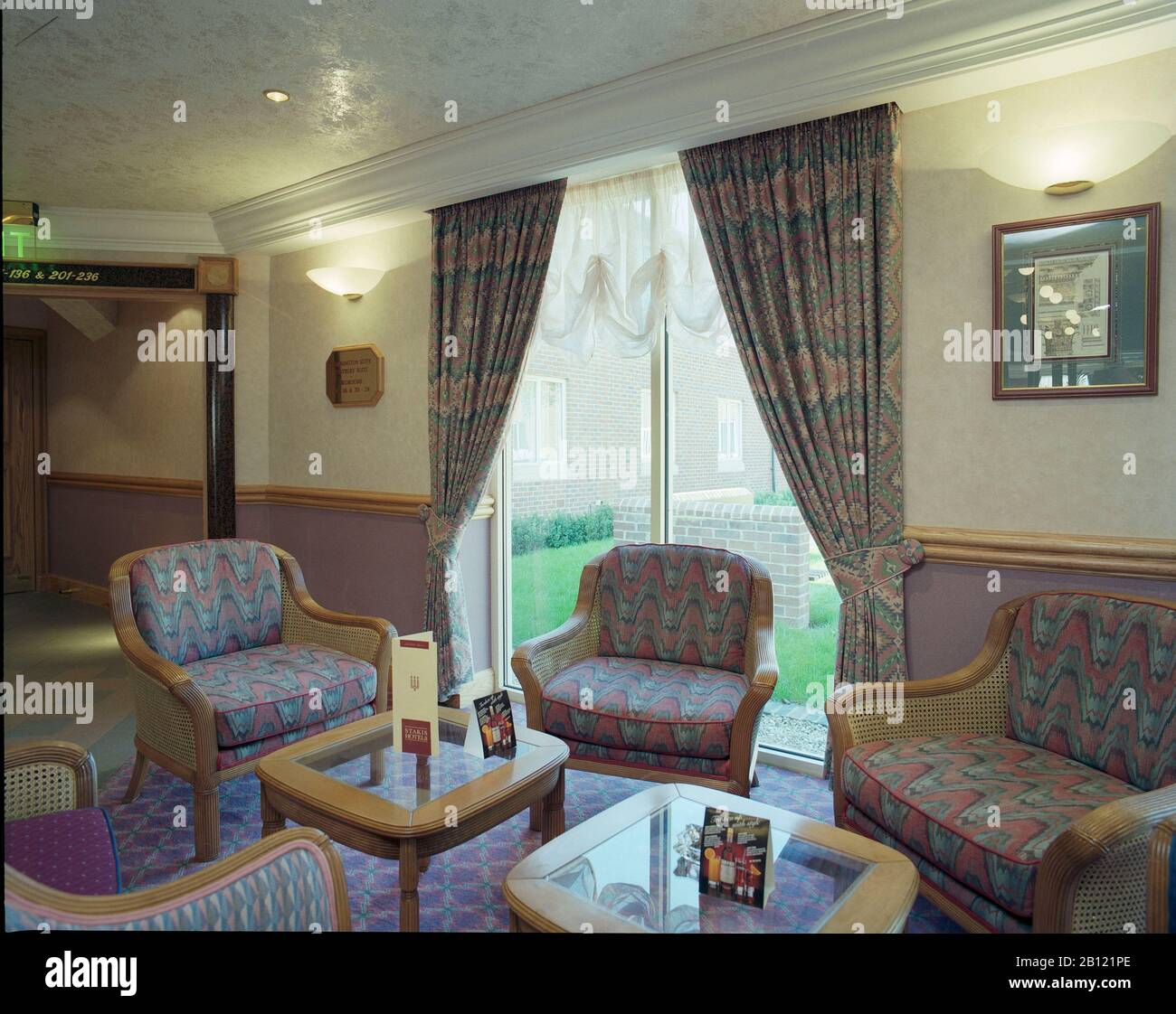 Dated Interior of a new Stakis Hotel, in Newbury, south east England ...