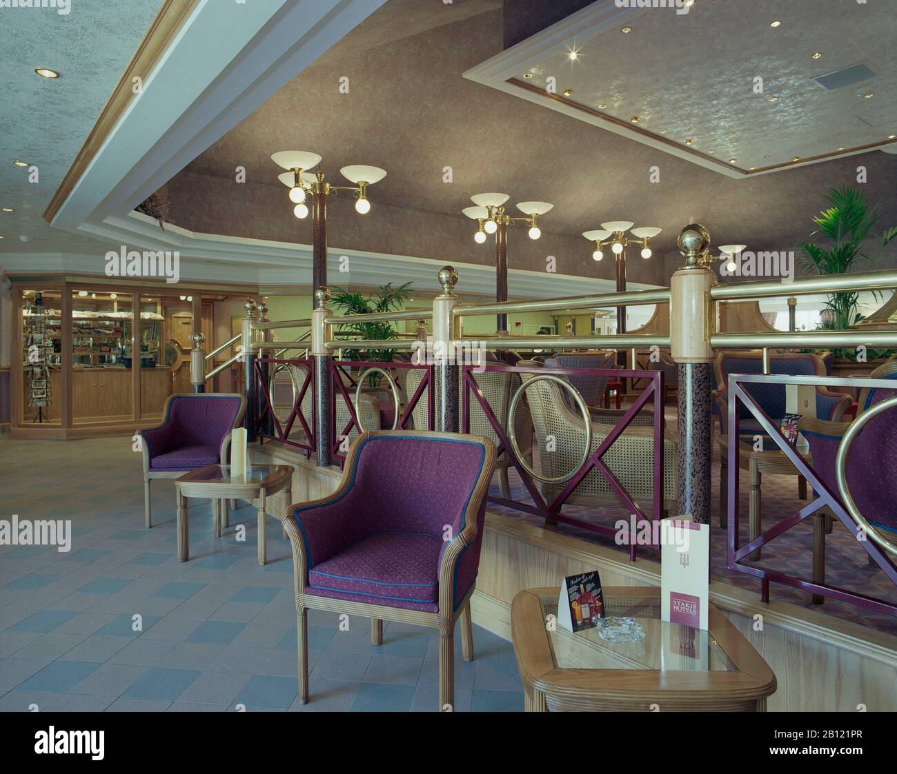 Dated Interior of a new Stakis Hotel, in Newbury, south east England ...