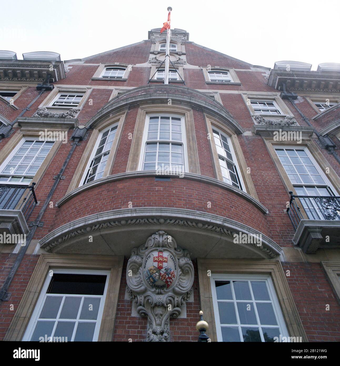 Street scene in, York, with the old British Rail regional building ...