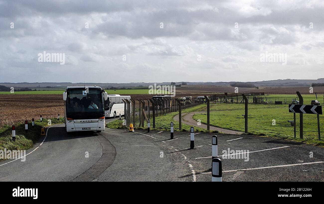 Boscombe Down, Amesbury, UK, 22nd Feb 2020, Passengers leave Boscombe ...