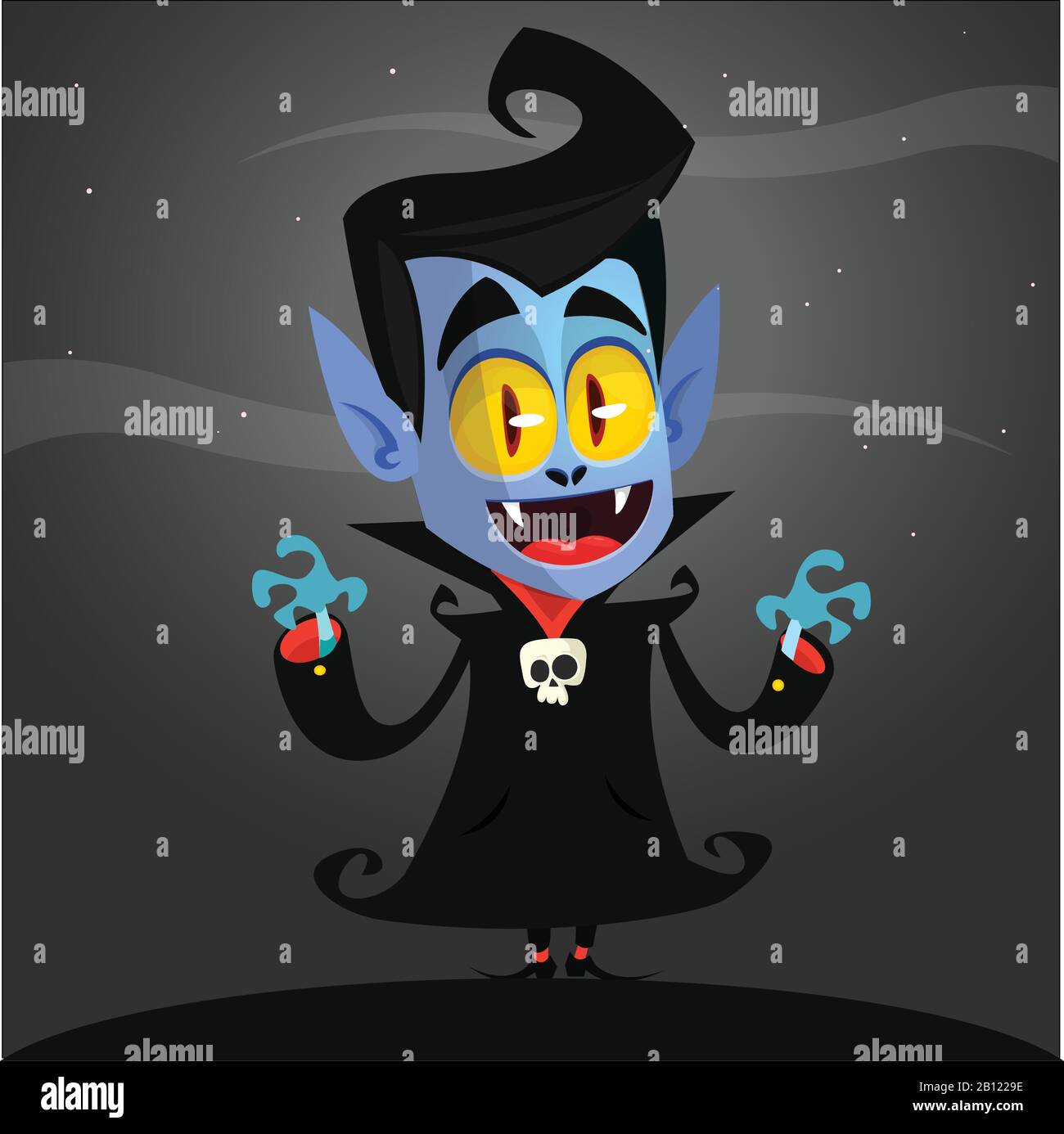 Cartoon funny vampire. Vector illustration Stock Vector Image & Art - Alamy