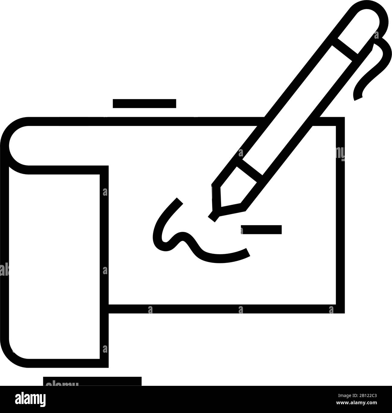 Check line icon, concept sign, outline vector illustration, linear ...