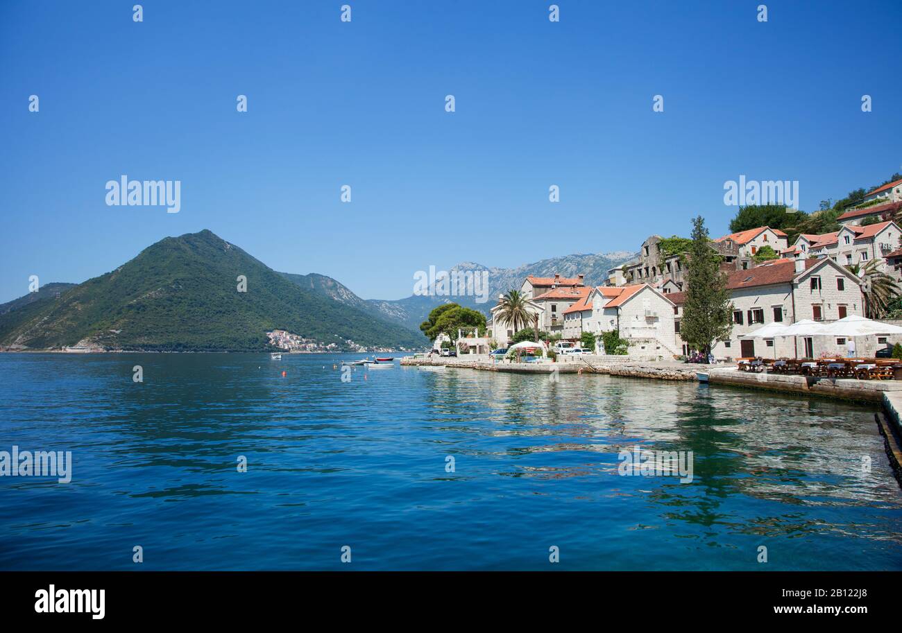 Perast, traditional Balkan Village by Kotor Bay, Montenegro, Europe ...