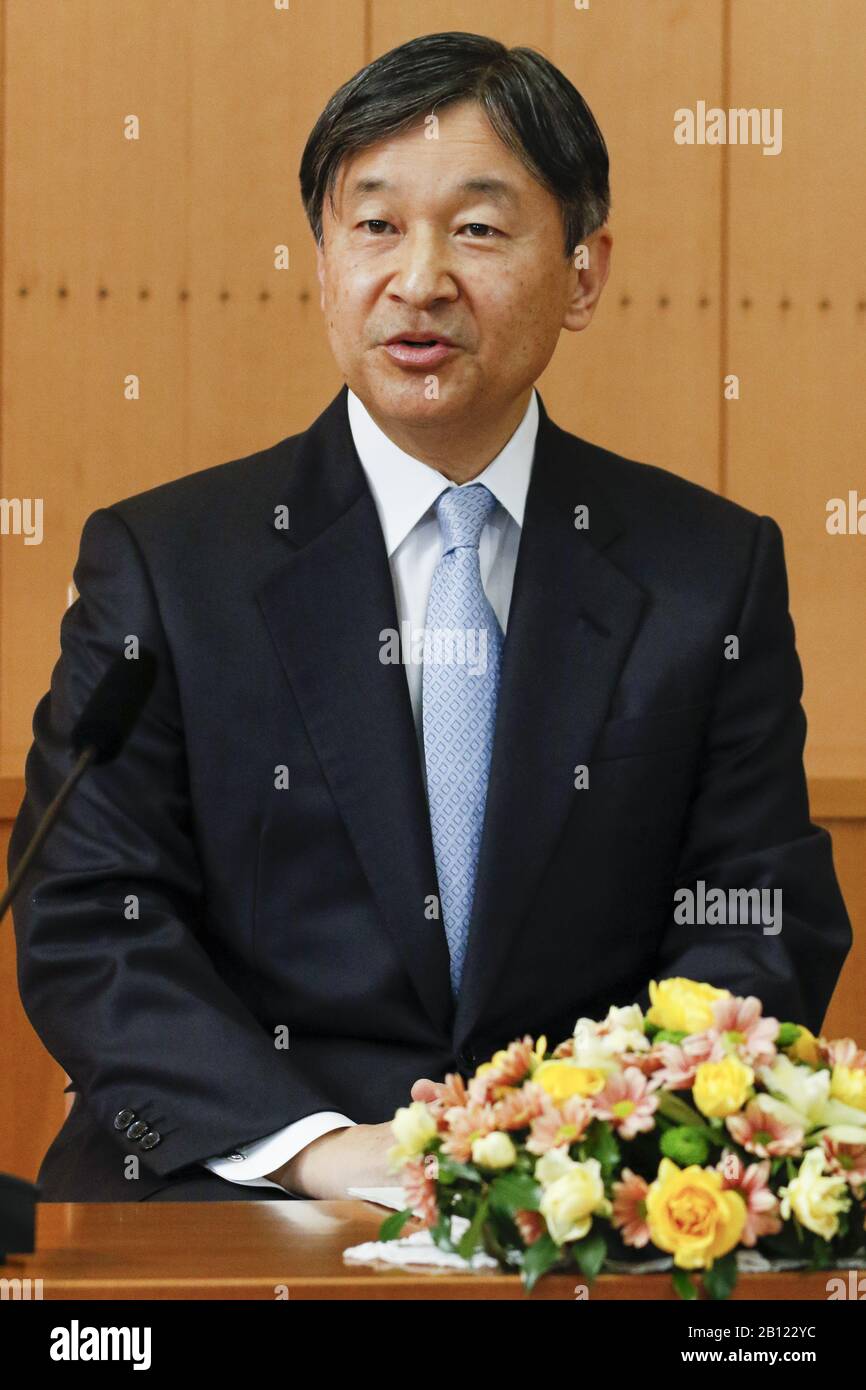 Tokyo, TOKYO, Japan. 21st Feb, 2020. Japan's Emperor Naruhito speaks ...