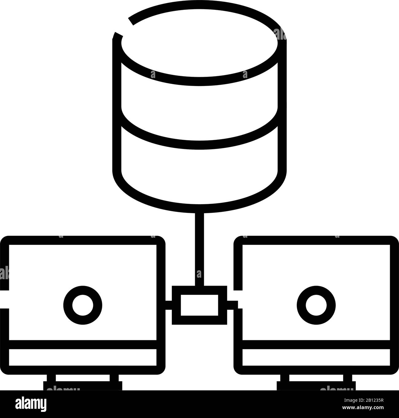 Communications line icon, concept sign, outline vector illustration ...
