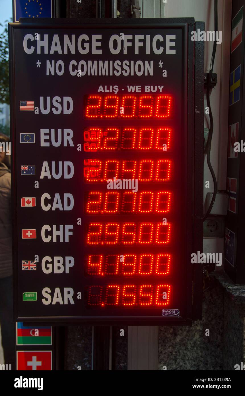 Exchange Office Board (Editorial Stock Photo - Alamy