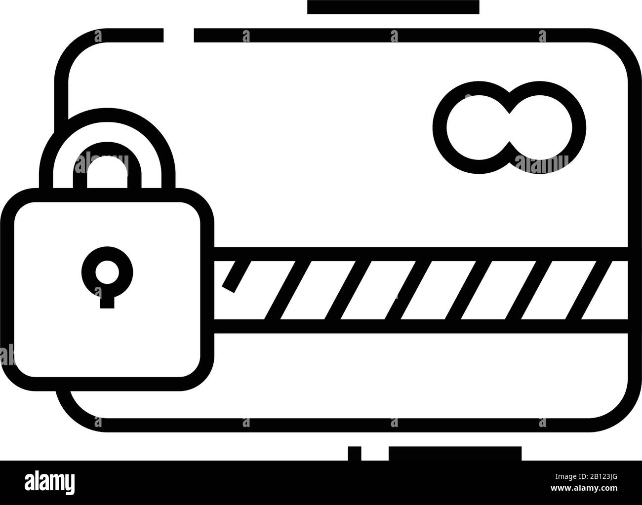 Card password line icon, concept sign, outline vector illustration, linear symbol Stock Vector ...