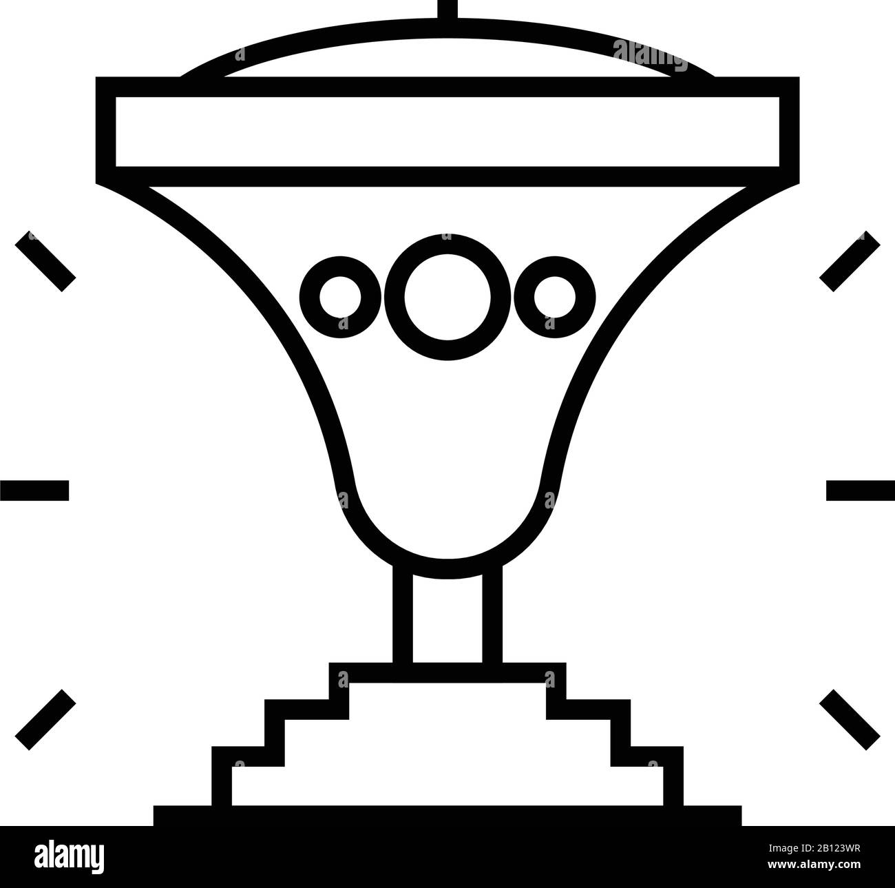 Business cup line icon, concept sign, outline vector illustration ...