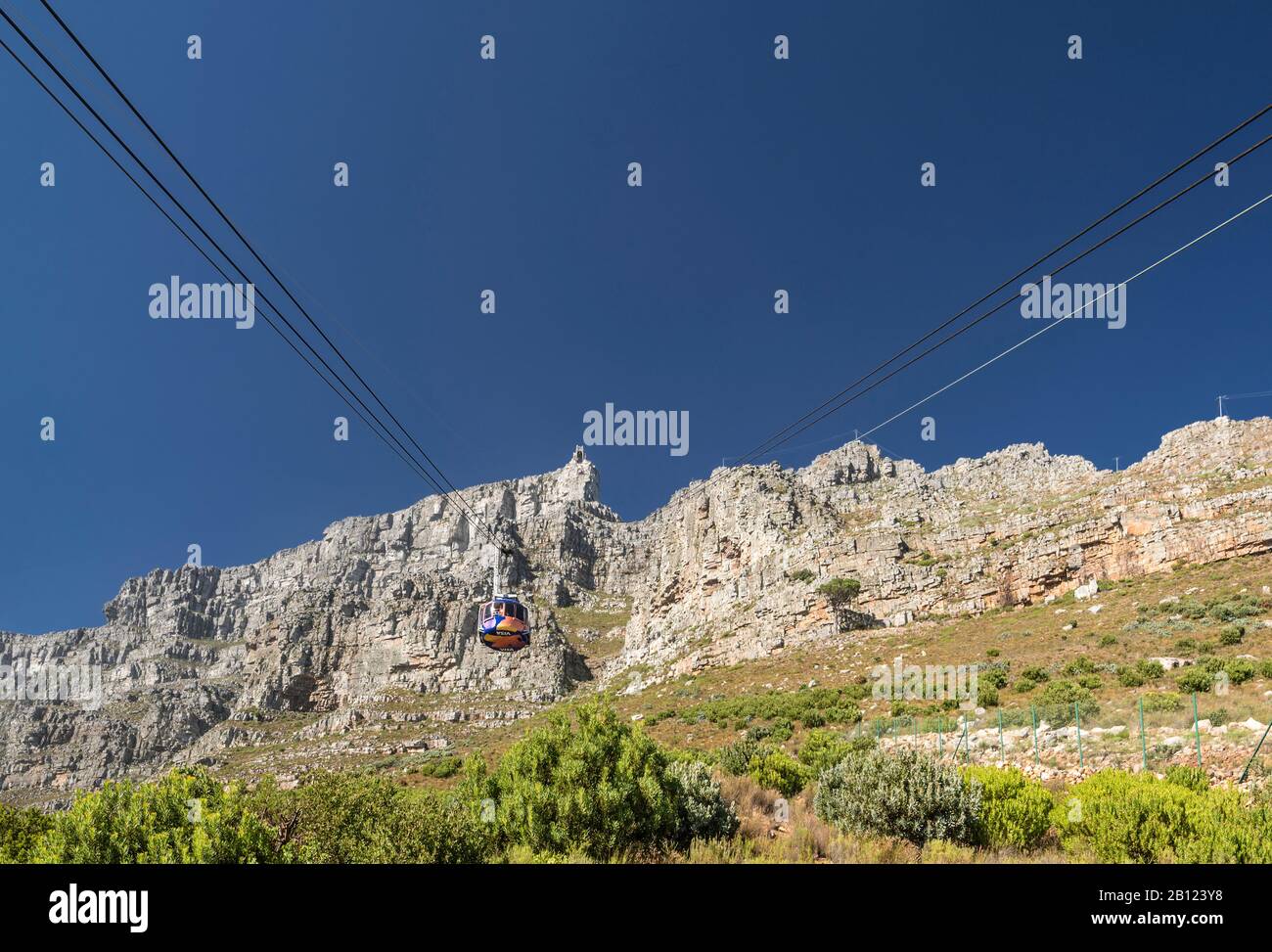 Cable car station on Table Mountain, Cape Town, Western Cape, South ...