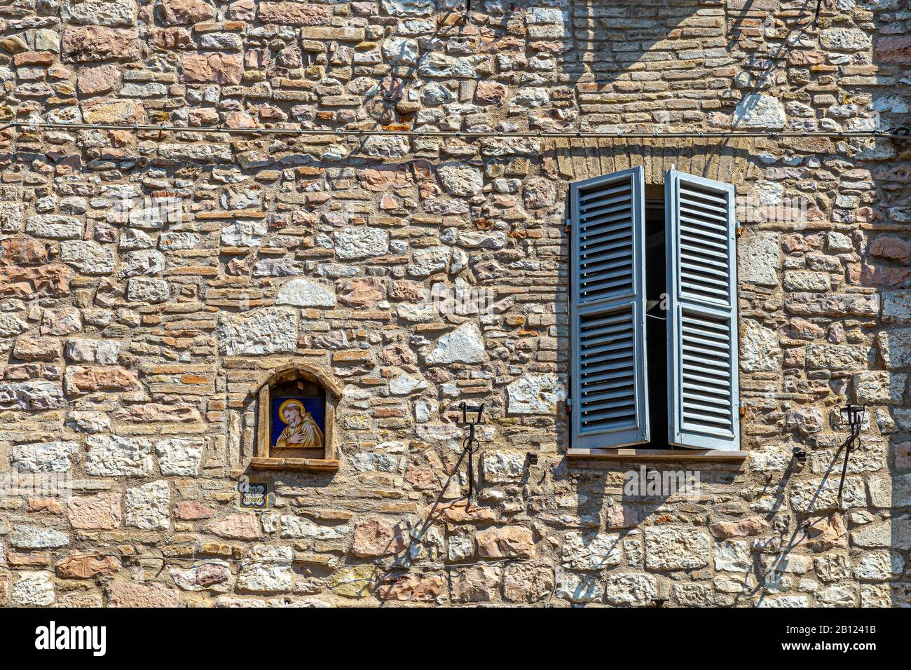 windows in the facades of ancient medieval houses Stock Photo - Alamy