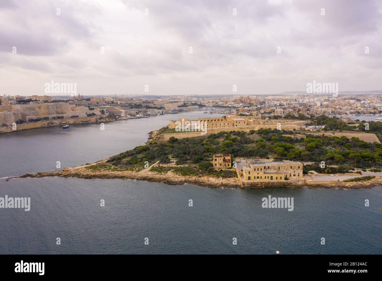 Aerial panoramic view of the Valletta old town on Malta Stock Photo - Alamy