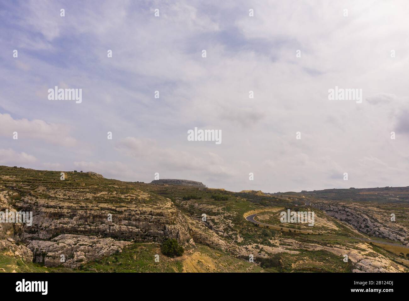 Aerial drone view of rocky coastline and sea. Blue hole and the ...