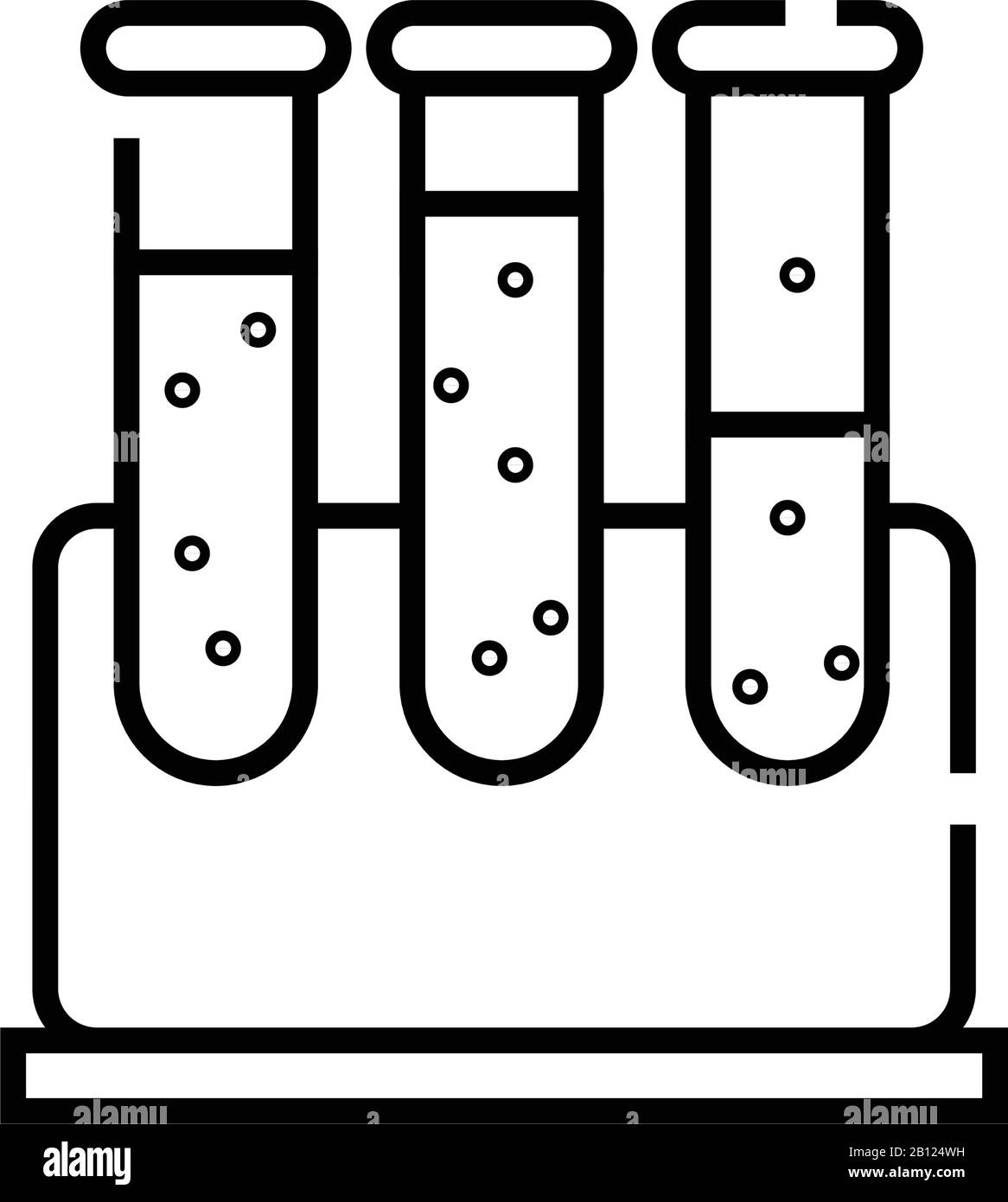 Chemical experiment line icon, concept sign, outline vector illustration, linear symbol Stock ...