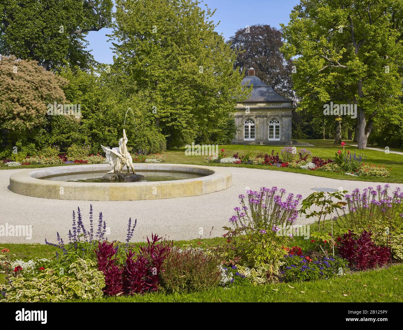 Fantaisie Palace Park with fountain and pavilion, Eckersdorf, Upper ...
