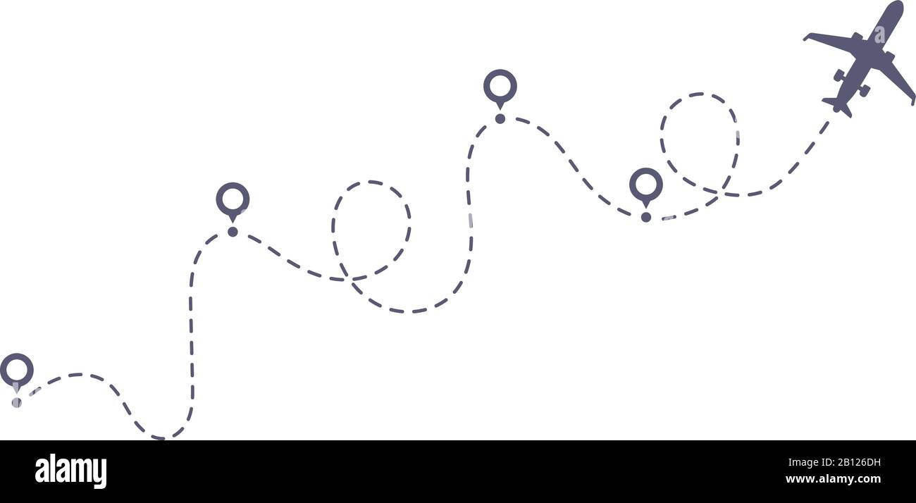 Flight path map hi-res stock photography and images - Alamy