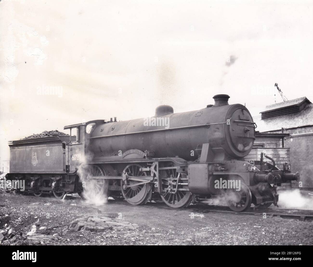 Vintage black and white photo of steam locomotive train - K.2 61789 ...