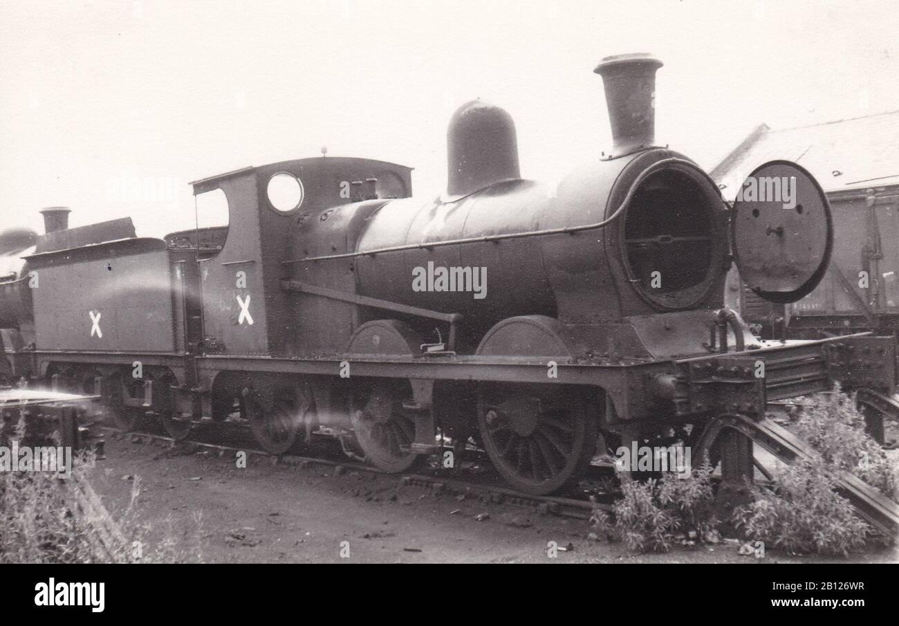 Vintage black and white photo of steam locomotive train - Engine 65170 ...
