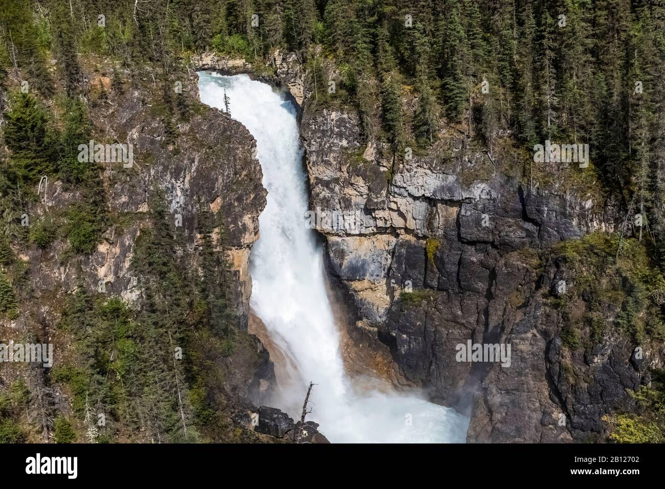 Falls of the Pool on the Robson River in Mount Robson Provincial Park ...