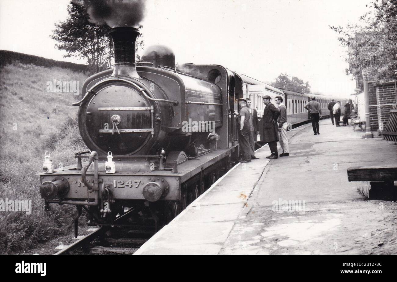 Vintage black and white photo of steam locomotive train - 1247 at ...