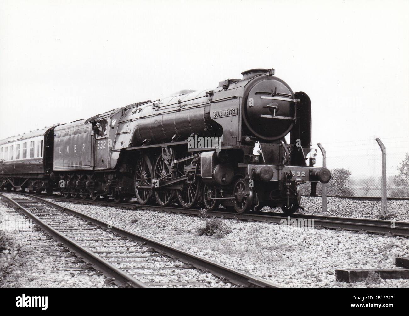 Vintage black and white photo of steam locomotive train - Blue Peter ...