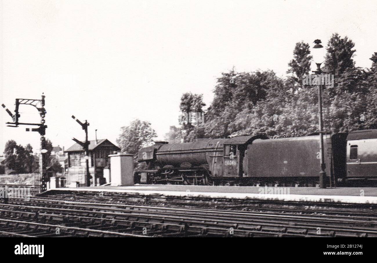 Vintage black and white photo of steam locomotive train - 60046 ...