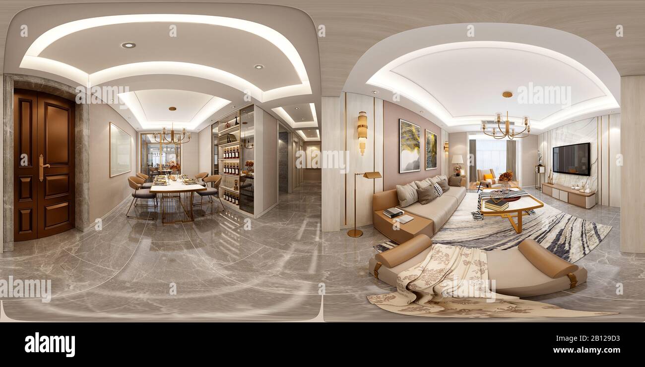 3d render home interior, living room Stock Photo - Alamy