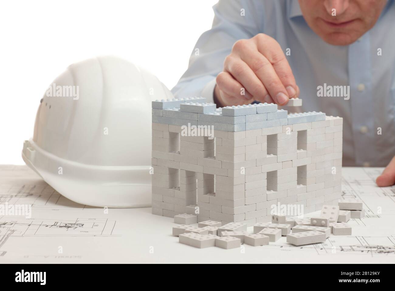 Architect engineer working house plan hi-res stock photography and ...