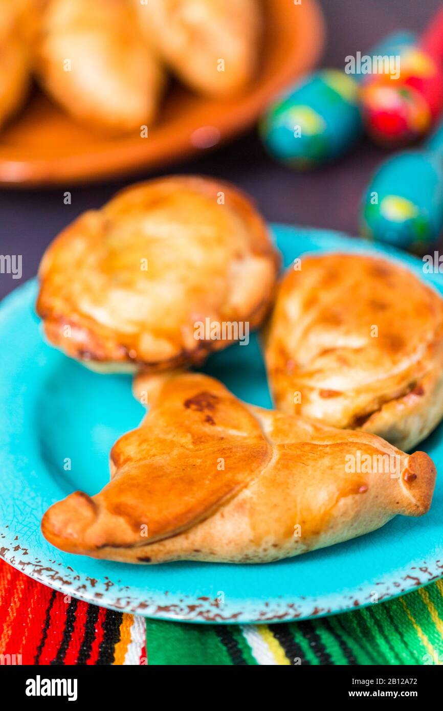 Homemade large empanadas with different staffings Stock Photo - Alamy