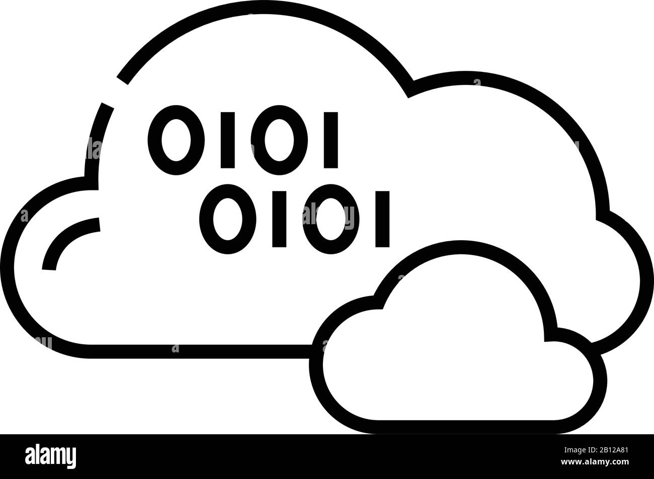 Cloud storage line icon, concept sign, outline vector illustration ... Cloud storage line icon, concept sign, outline vector illustration ...