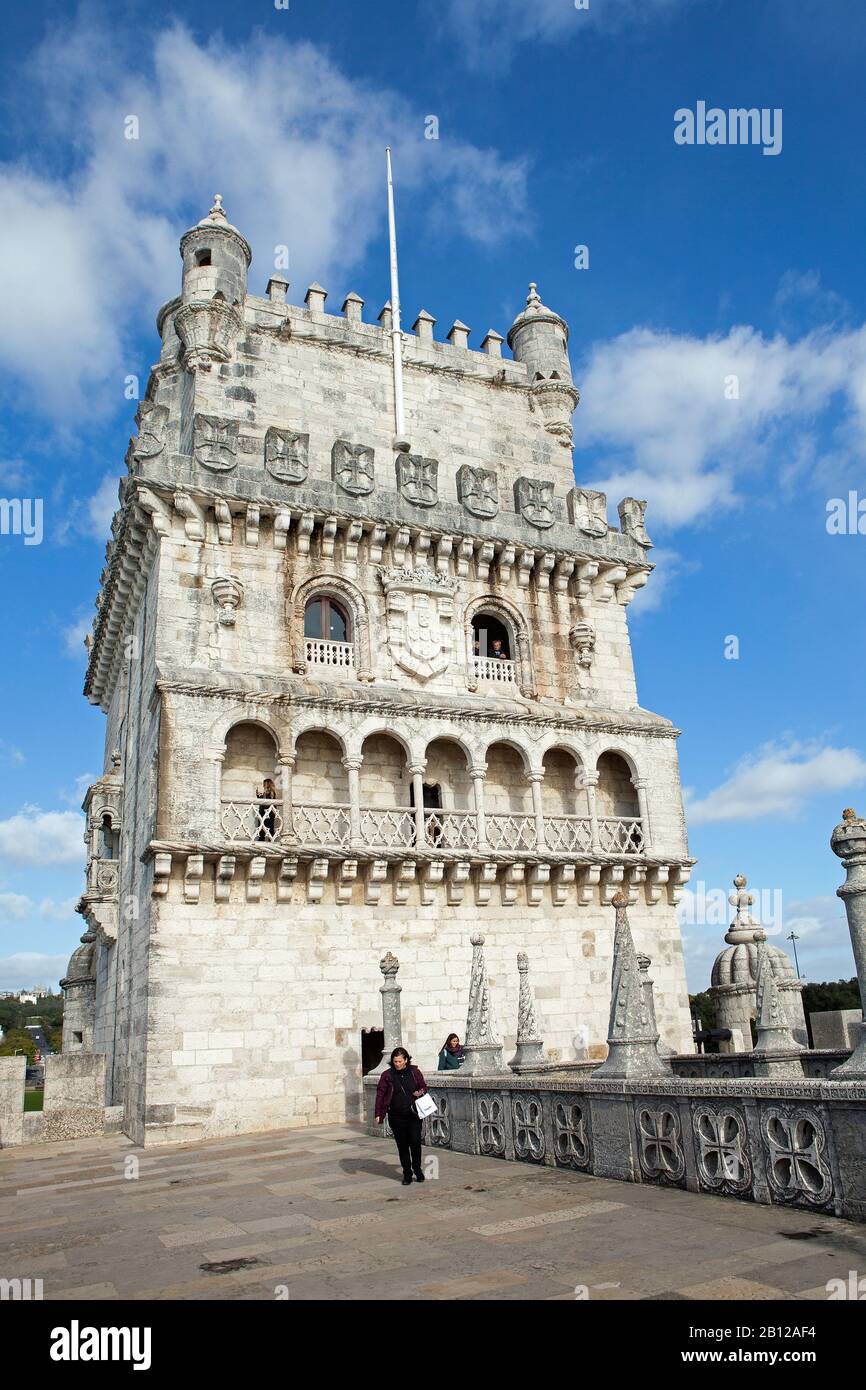 Belem tower torre de belem built by francisco de arruda hi-res stock ...
