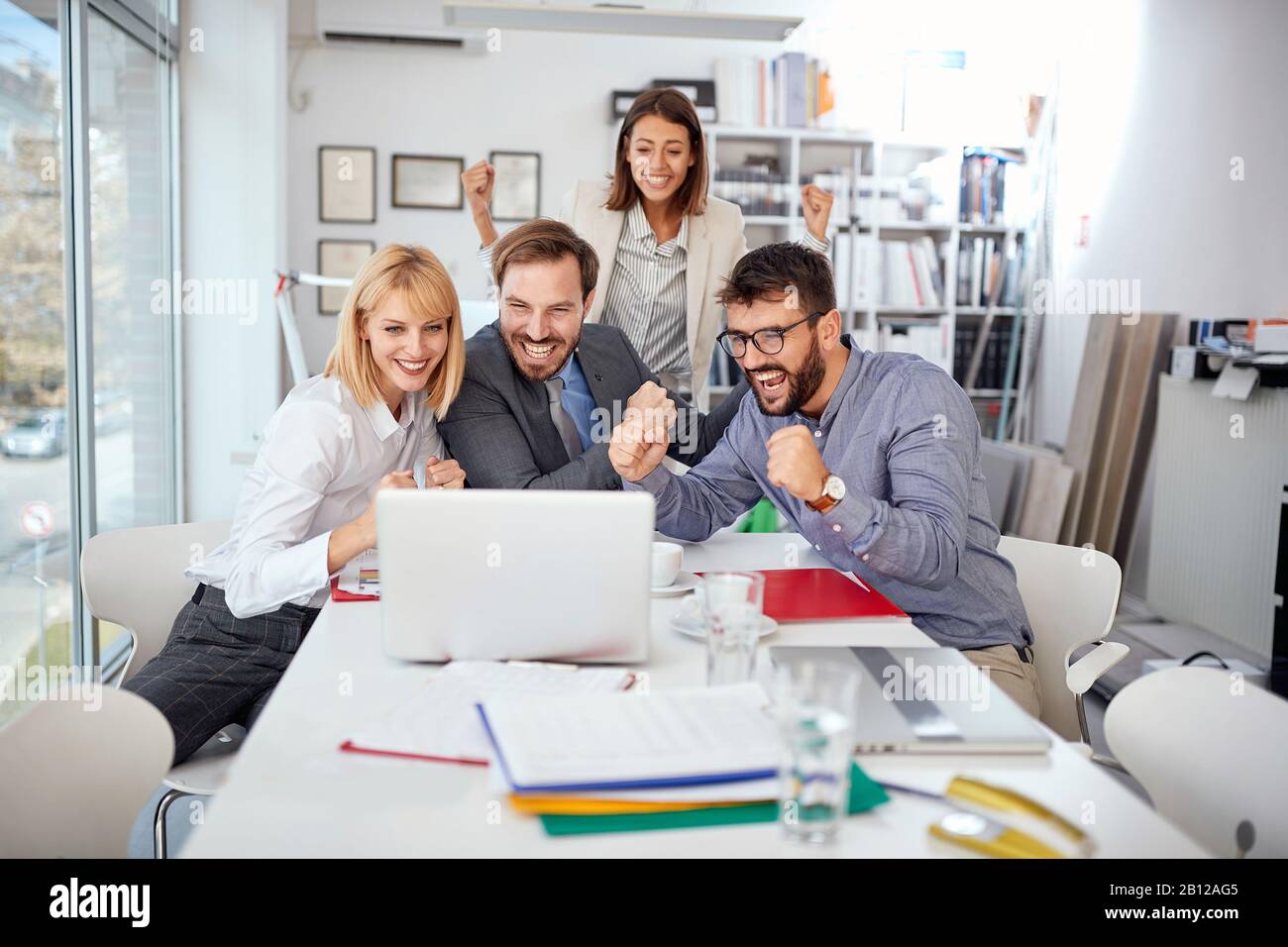 Business Team Success Concept.business people successfully completed ...