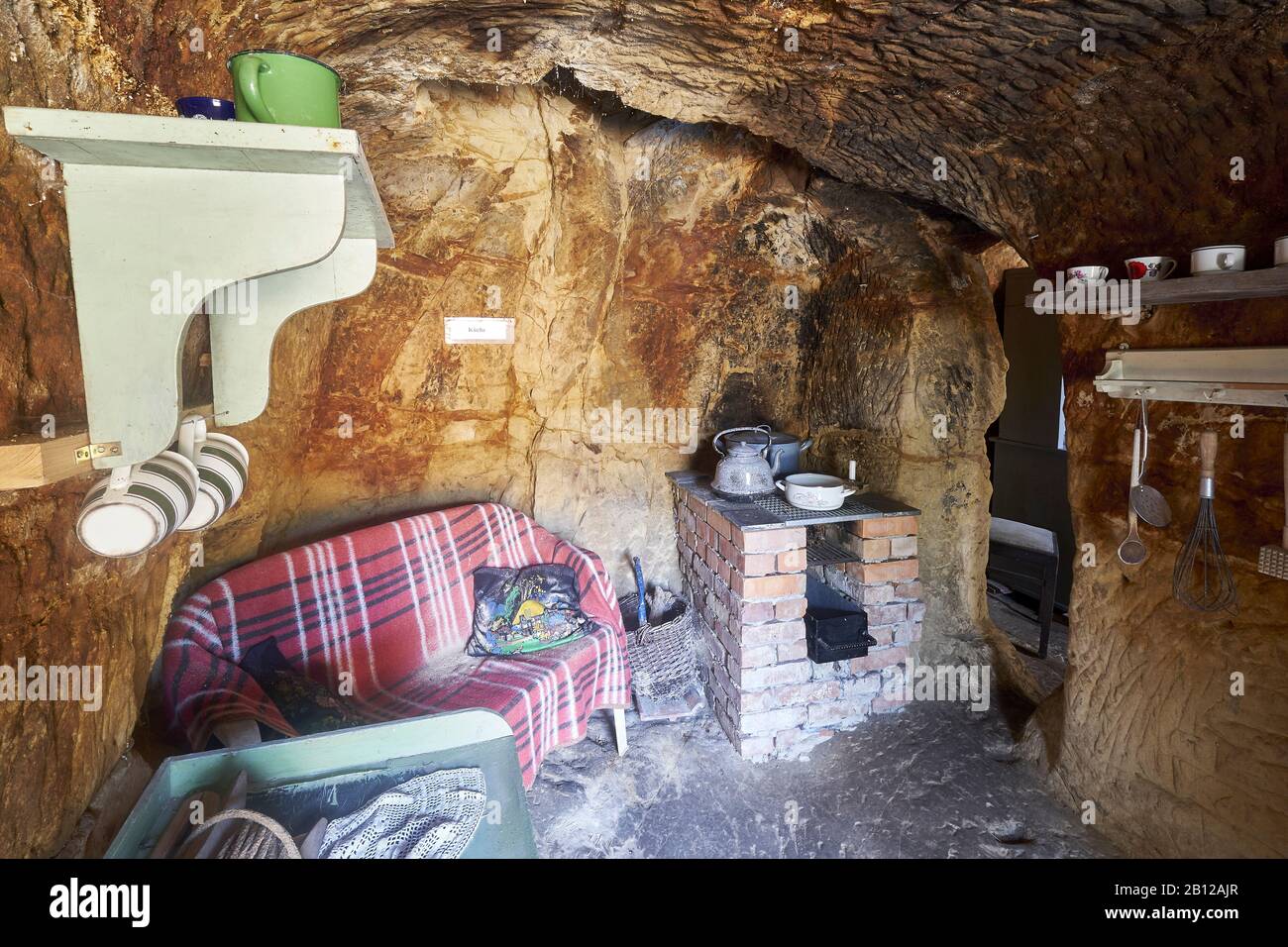 Kitchen, Langensteiner Cave Houses, Langenstein / Halberstadt, Lkr ...