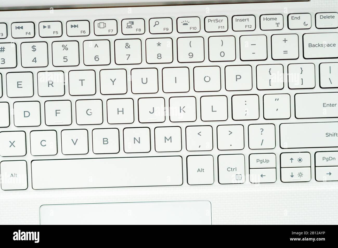 Close up of keyboard of modern laptop Stock Photo - Alamy