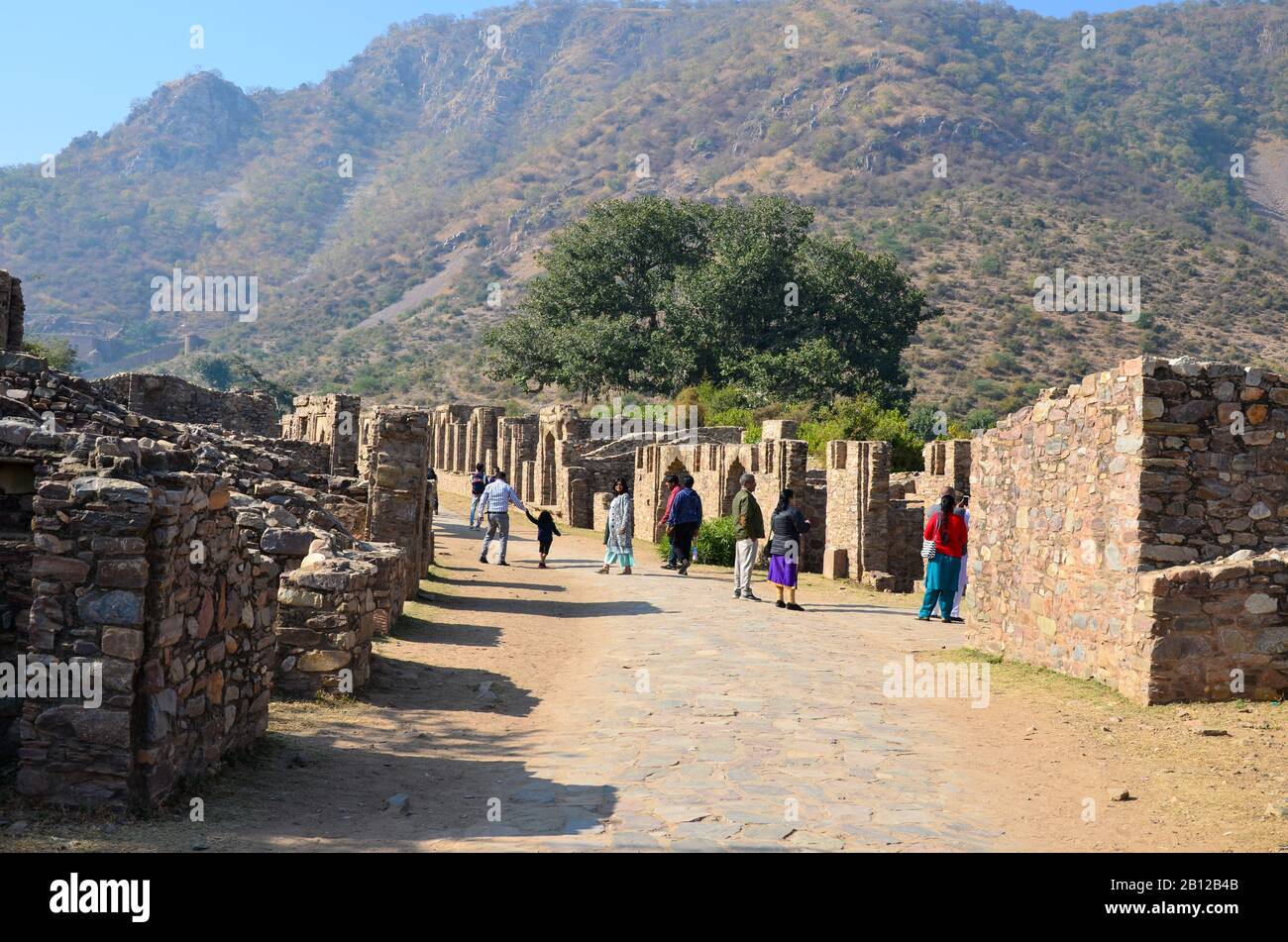 Ruins of 17th century Bhangarh Fort at Alwar Village in Rajasthan ...