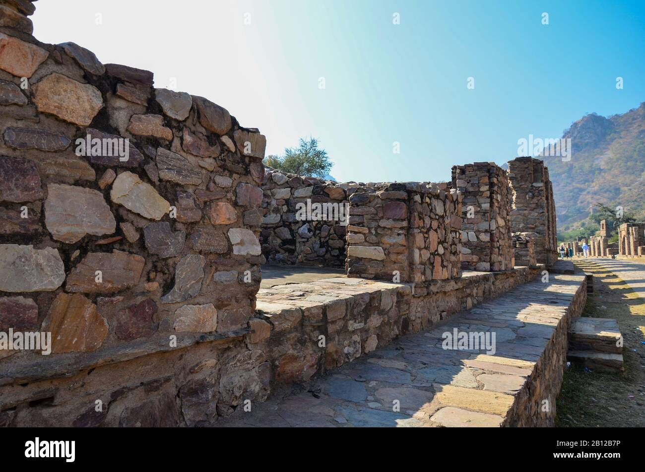 Ruins of 17th century Bhangarh Fort at Alwar Village in Rajasthan ...