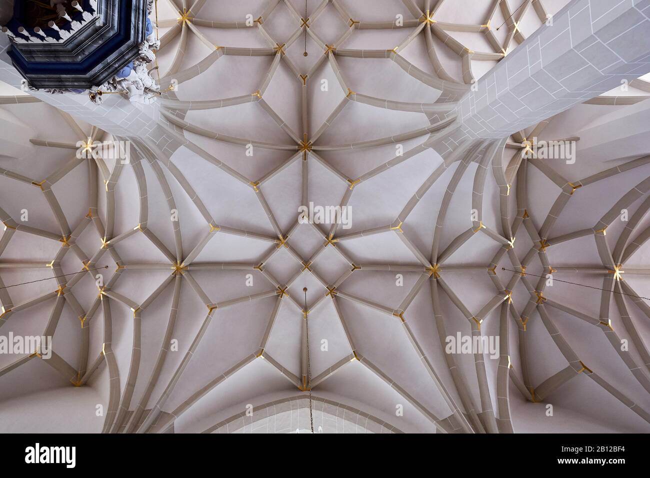 Star vault in the church st johannis in plauen hi-res stock photography ...