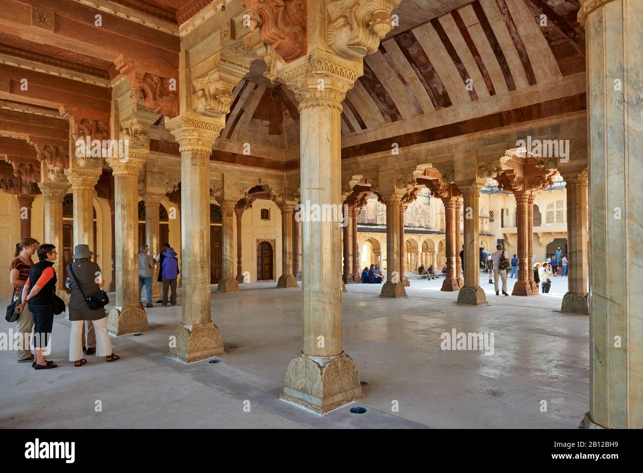 columns in Amer Fort, Jaipur, Rajasthan, India Stock Photo - Alamy