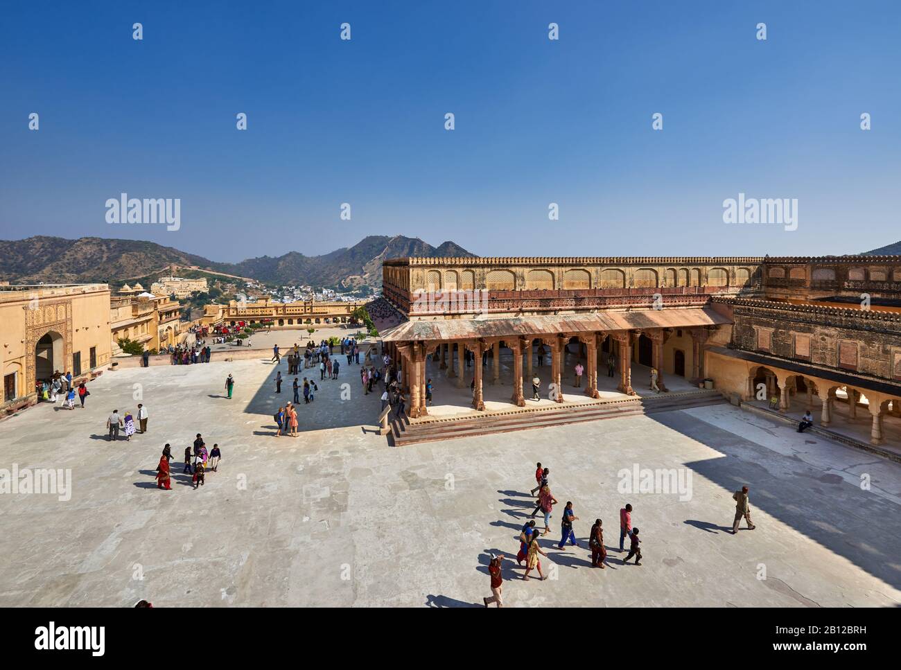 inner courtyard of Amer Fort, Jaipur, Rajasthan, India Stock Photo - Alamy